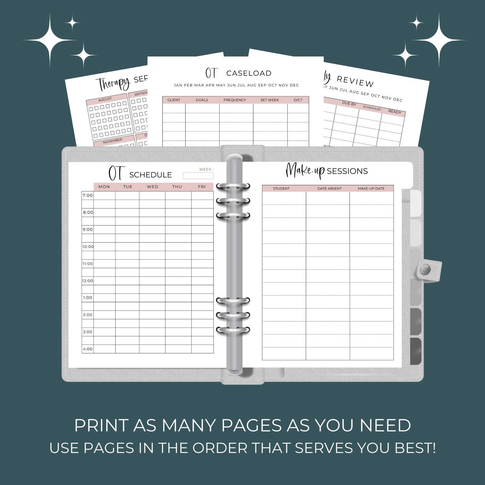 Occupational Therapy Planner, IEP Trackers, OT Planner, School OT ...