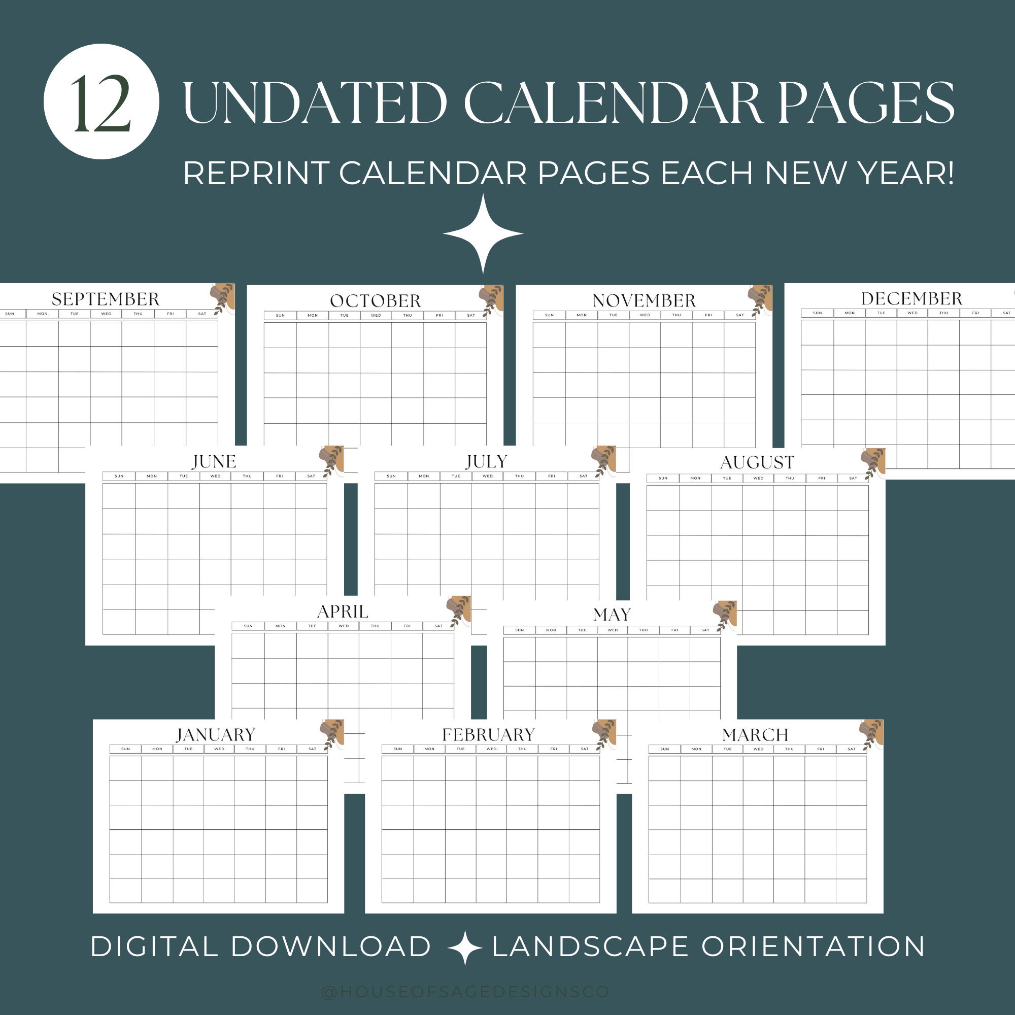 Printable Planner, Boho Inspired Planner, Printable Student Planner ...