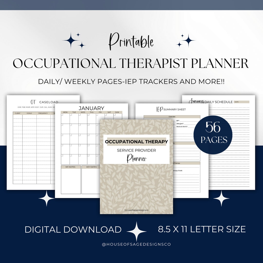 Occupational Therapy Planner, IEP Trackers, OT Planner, School OT ...