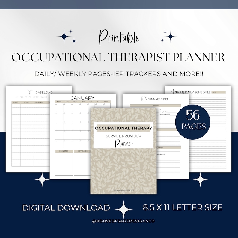 Occupational Therapy Planner, IEP Trackers, OT Planner, School OT ...