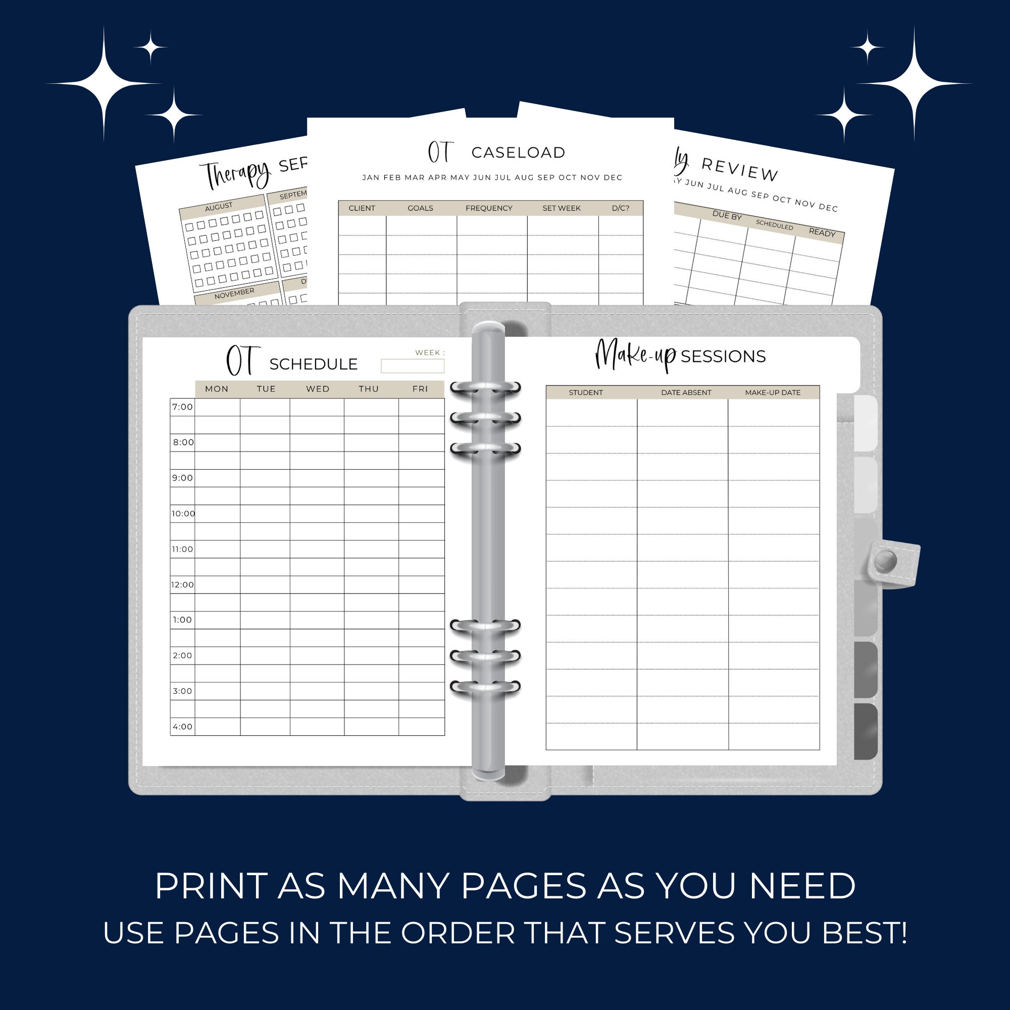 Occupational Therapy Planner IEP Trackers OT Planner School - Etsy