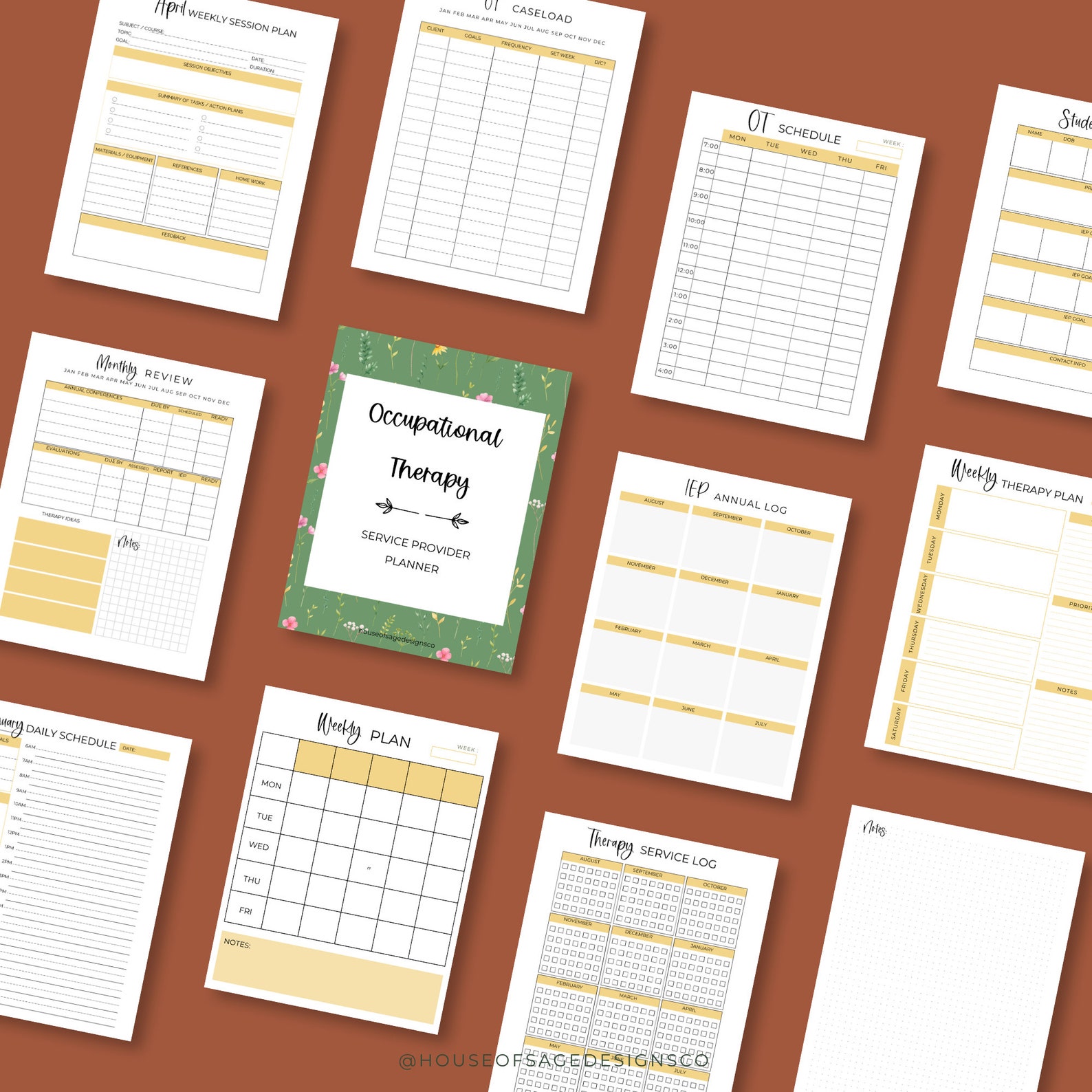 Occupational Therapy Planner, IEP Trackers, OT Planner, School OT ...