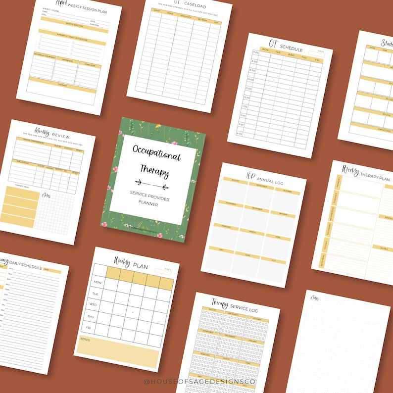 Occupational Therapy Planner, IEP Trackers, OT Planner, School OT ...
