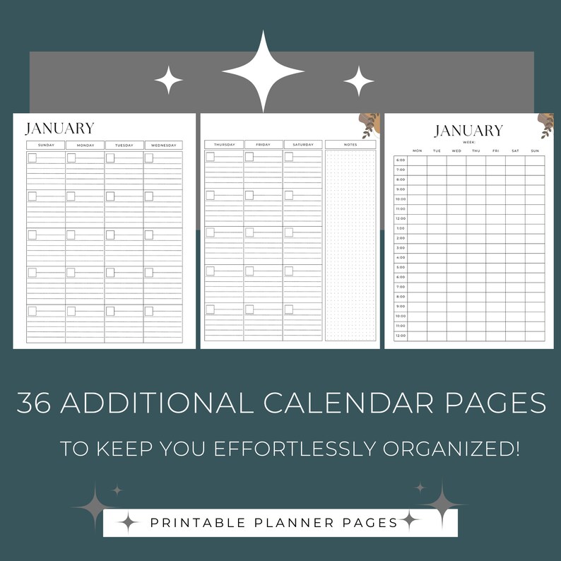 Printable Planner, Boho Inspired Planner, Printable Student Planner ...