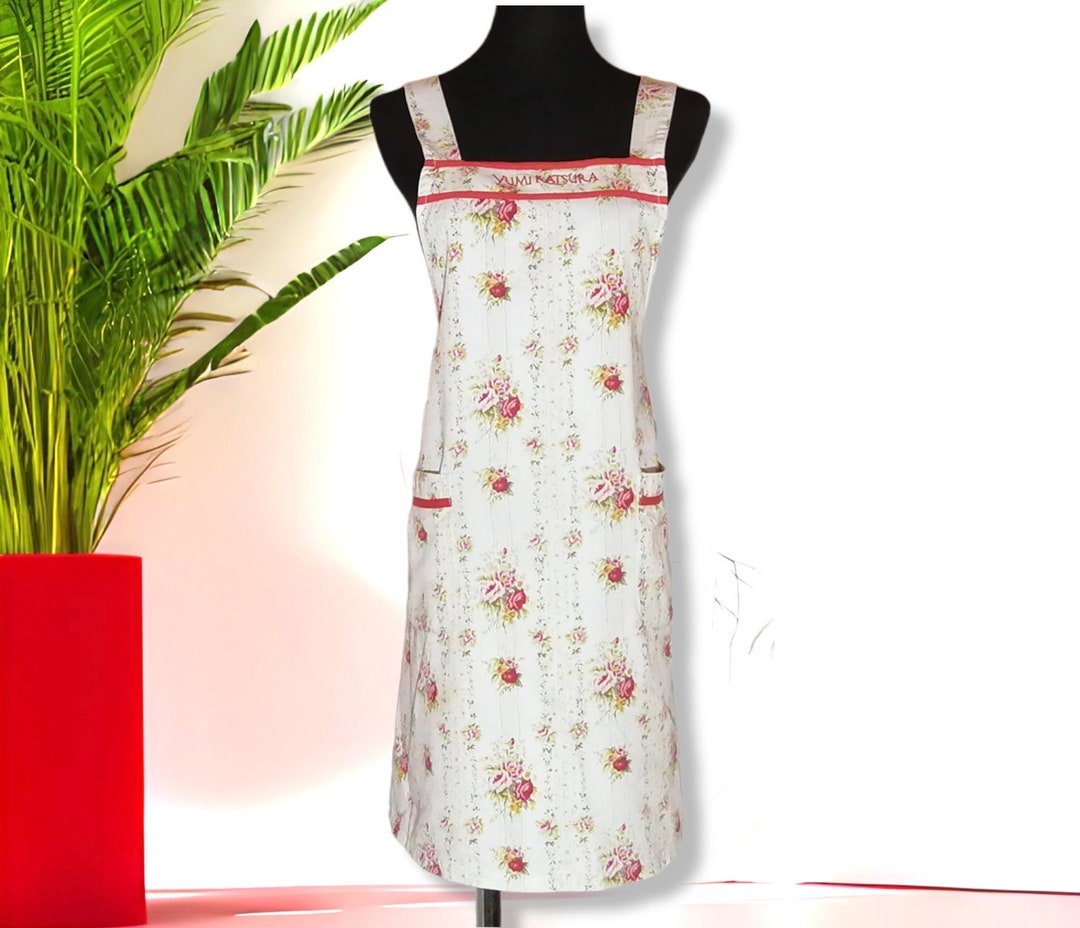 Vintage Yumi Katsura Crossback Apron With Pockets 90's Japanese Dress ...