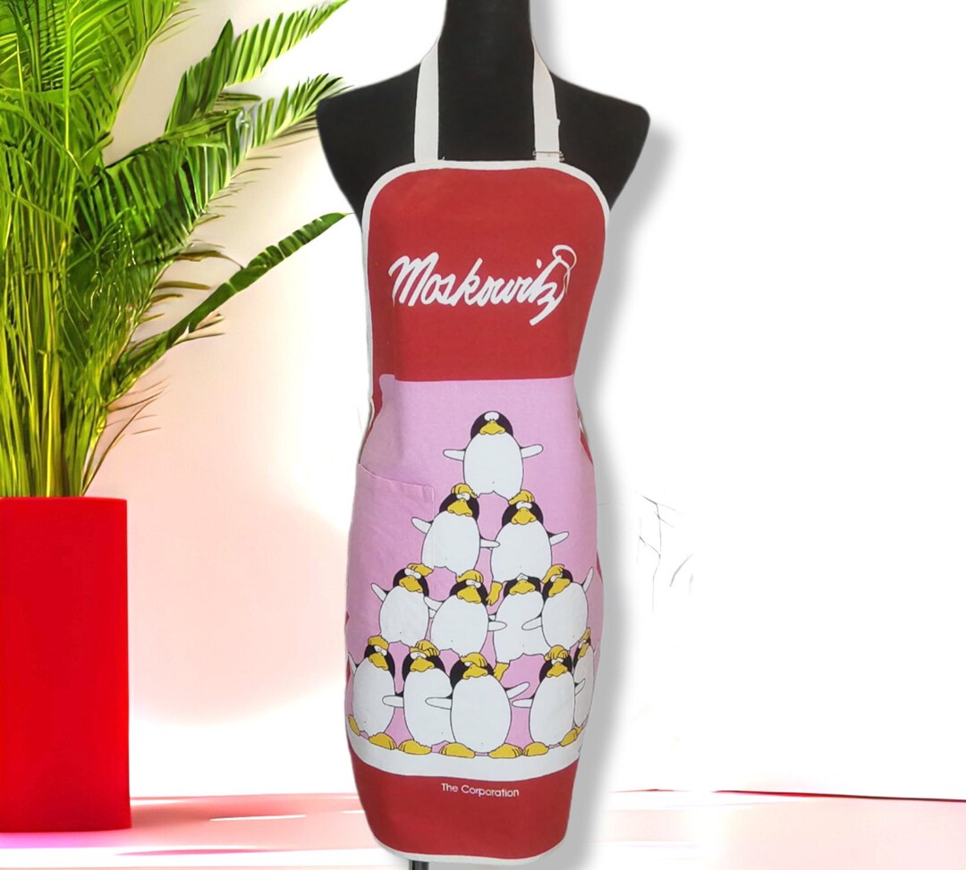 Vintage S. Moskowitz 1970's Apron Penguins Pattern. Aprons With Pockets ...