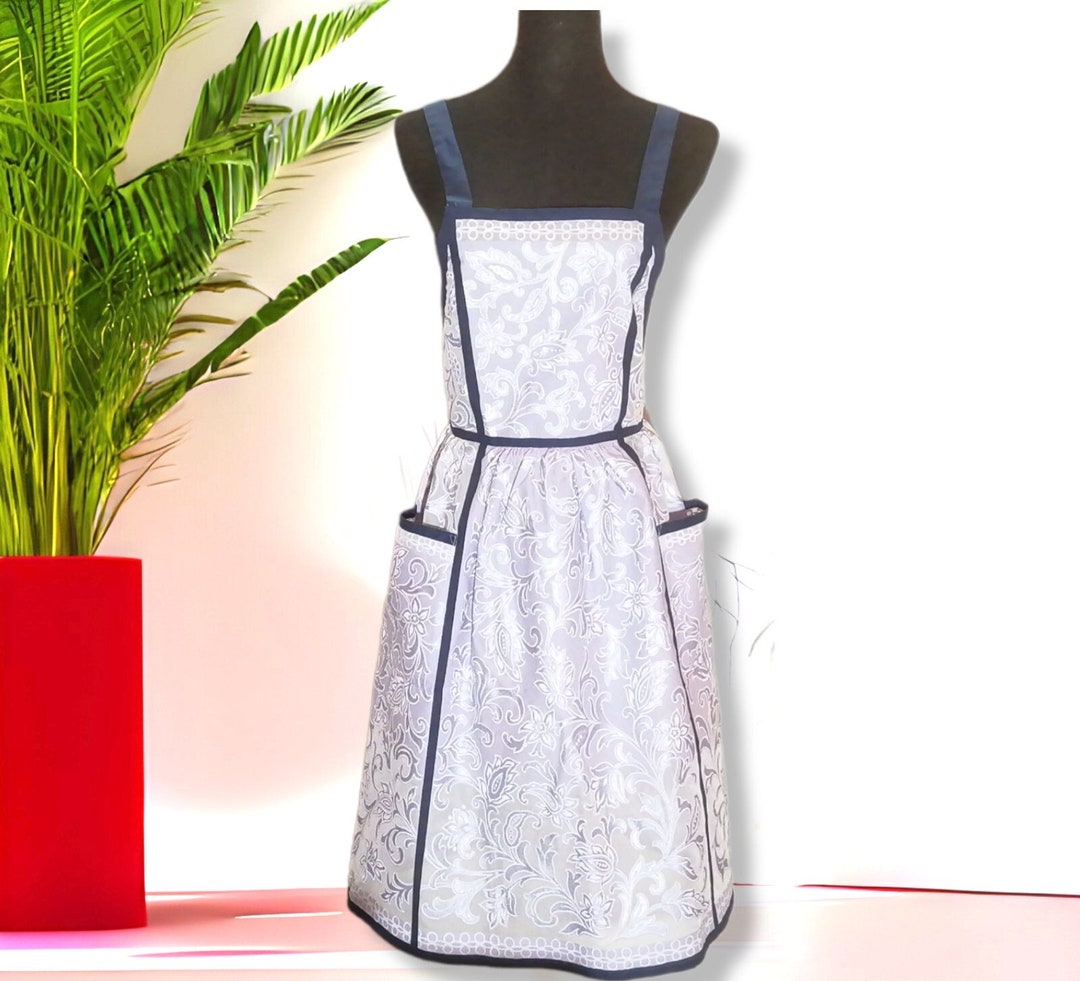 Vintage Yves Saint Laurent Apron Dress Floral Pattern. YSL Aprons With ...