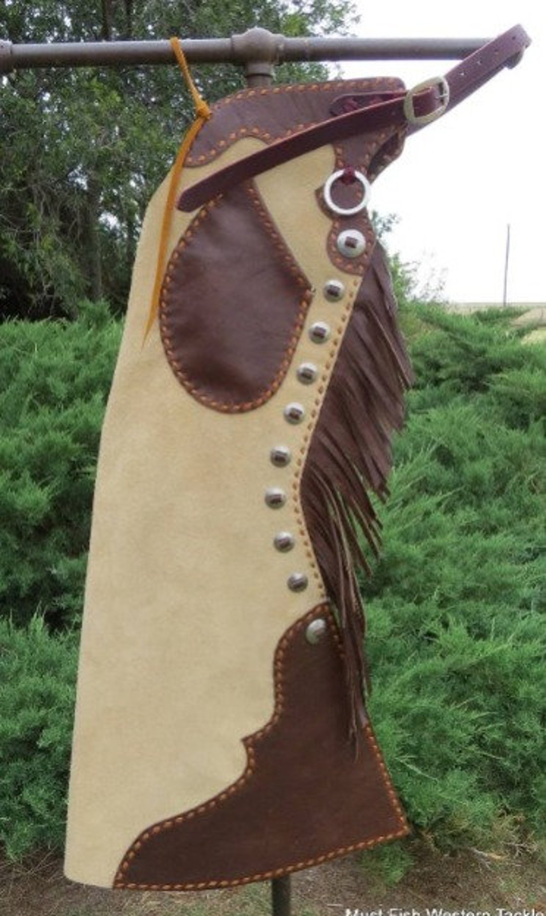 Native American Handmade Cowboy Style Beige Suede Chap Leather - Etsy
