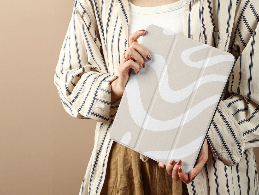 Aesthetic Line Art iPad Case With Pencil Holder for iPad 10/9/8, 10 ...