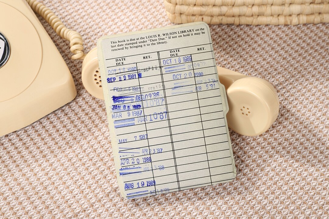 Library Due Date Cards Kindle Paperwhite Case 11th, Library Card Kindle ...