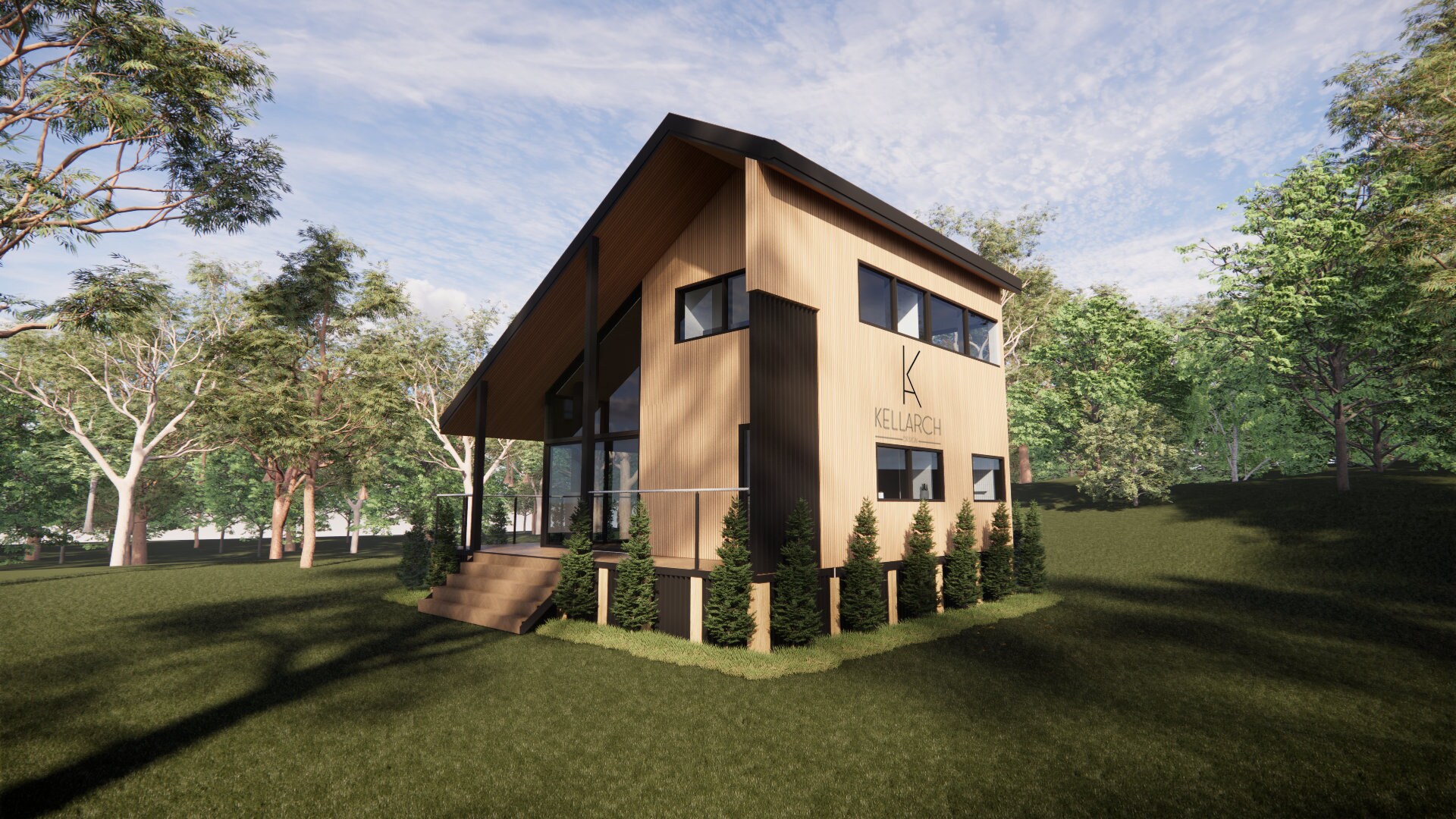 Modern Cabin Design 7.5m X 8.5m 27.89' X 24.6' Modular House Small ...