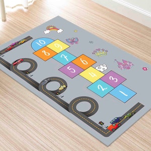 Hopscotch Rug, Boy Room Rugs, Play Rug, Children Rug, Luxury Rug, 3D ...