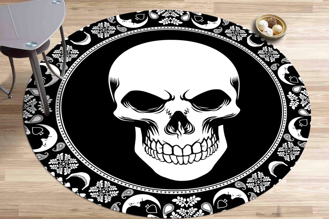 Skull Rug, Horror Rugs, Black Rug, Modern Rug, Custom Rug, Luxury Rug ...