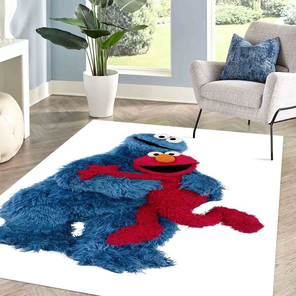 Cookie Monster and Elmo Rug - Etsy