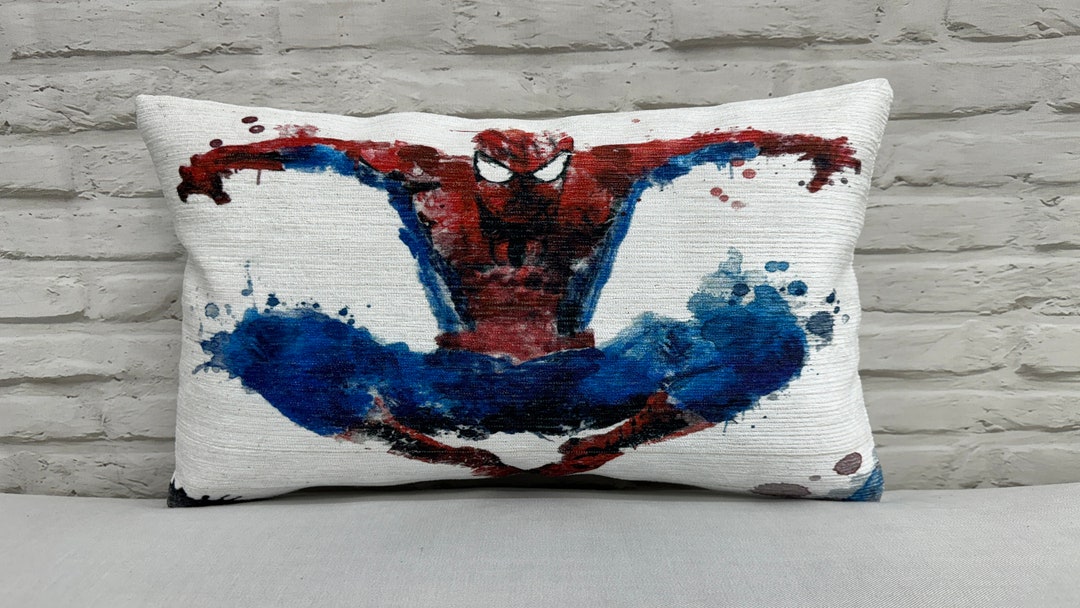 Spider Man Pillow, Boy Room Cushion, Pillow Sham, Boy Room Pillow Cover ...