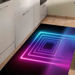 Neon Light Rugs, Light Bridge Rugs, Light Portal Rug, Modern Rugs, Girl ...