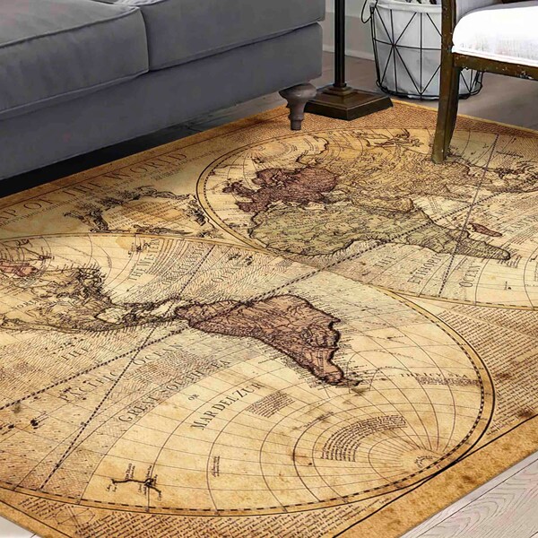 Shop World Map Rug - Etsy
