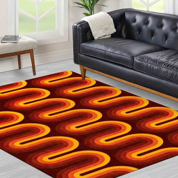 Mid Century Rug - Etsy