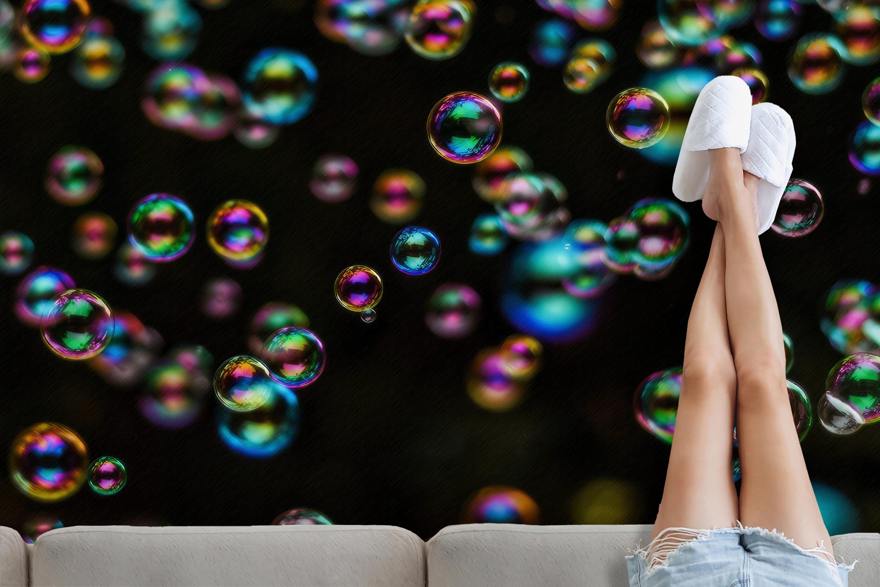 Soap Bubbles Rug, Black Rugs, Bubbless Rugs, Modern Rugs, Bedroom Rug ...