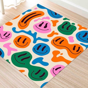 Colorful Smiley Face Rugs, Children Room Rugs, Kids Rug, Modern Rug ...