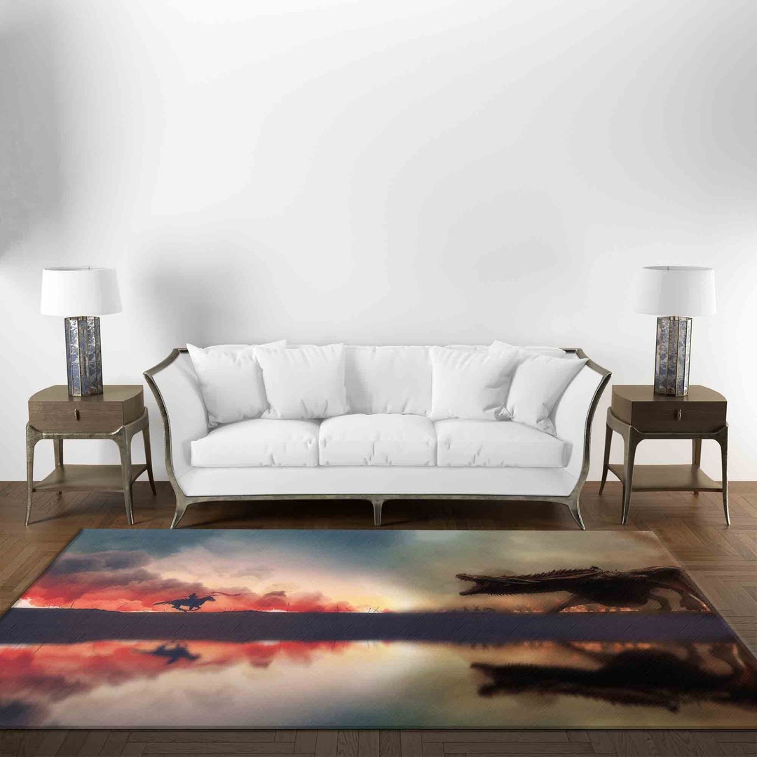 Game of Throne Dragon War Rugs, Dragon Rugs, Movie Rug, Modern Rug ...