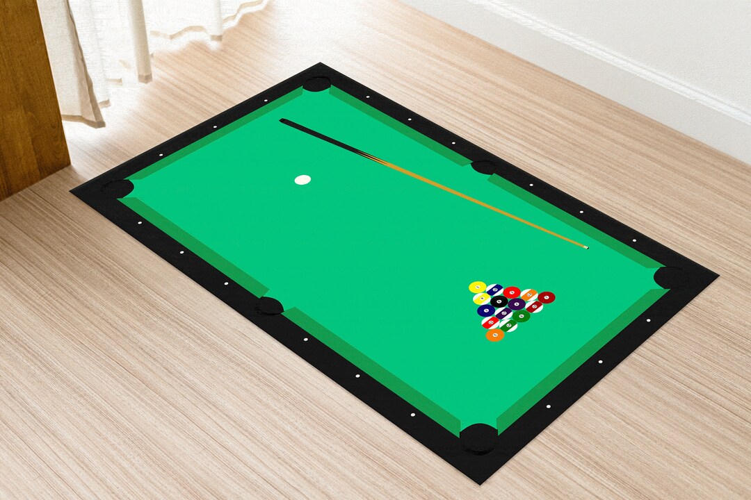 Billiards Rugs, Playing Room Rugs, Gift for Him Rug, Gym Rug, Non Slip ...