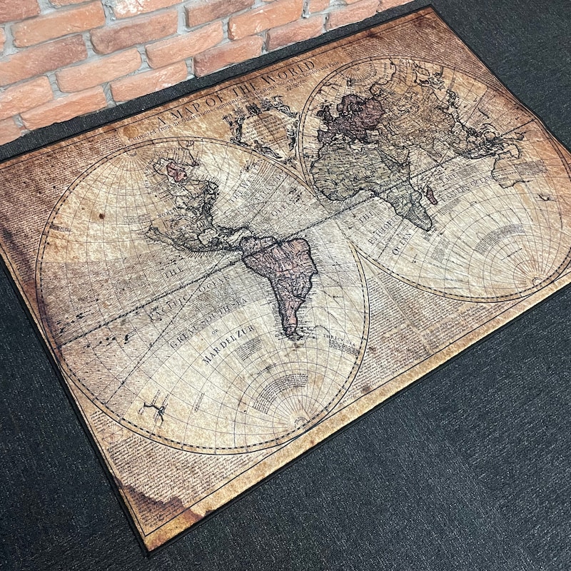 World Map Rug - Etsy