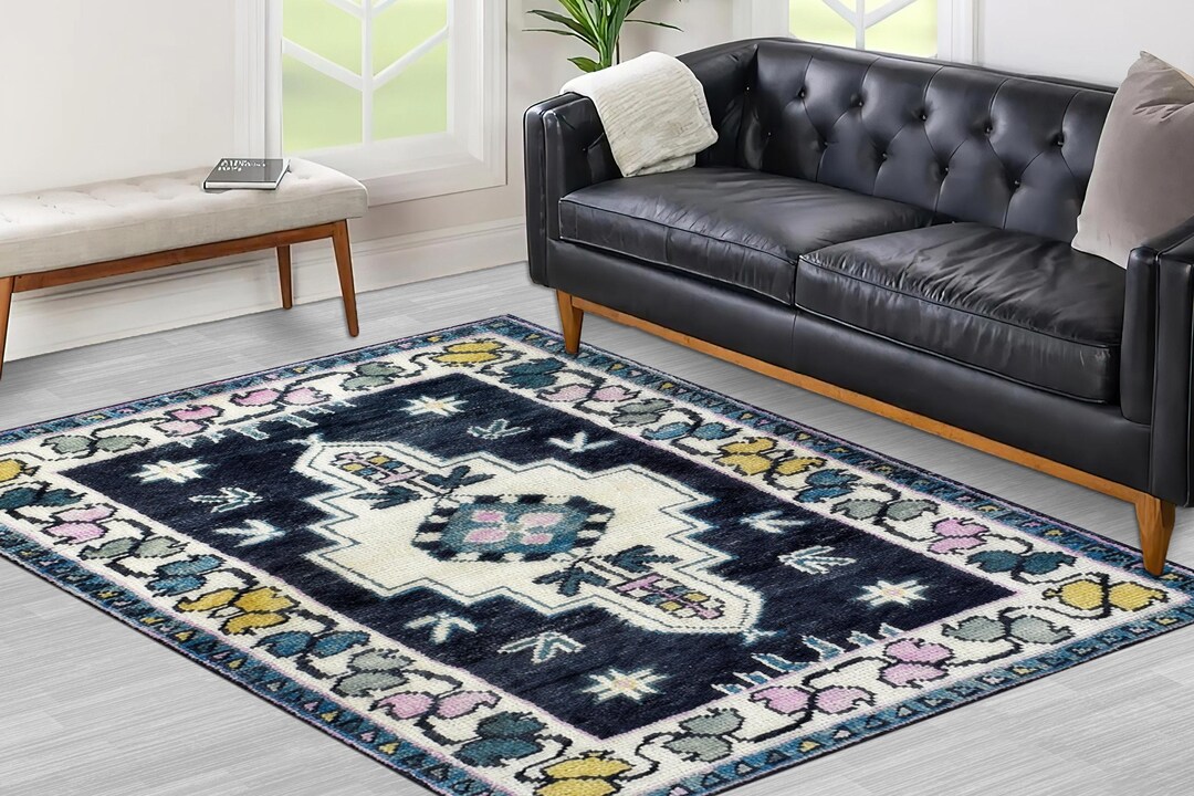 Navy Blue Rugs, Ethnic Pattern Rugs, Medallion Pattern Rugs, Farmhouse ...