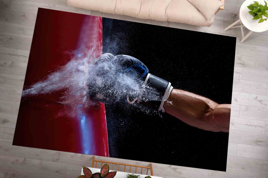 Boxing Rug, Knock Down Rug, Boxer Rugs, Sport Rug, Customs Rug, Round ...