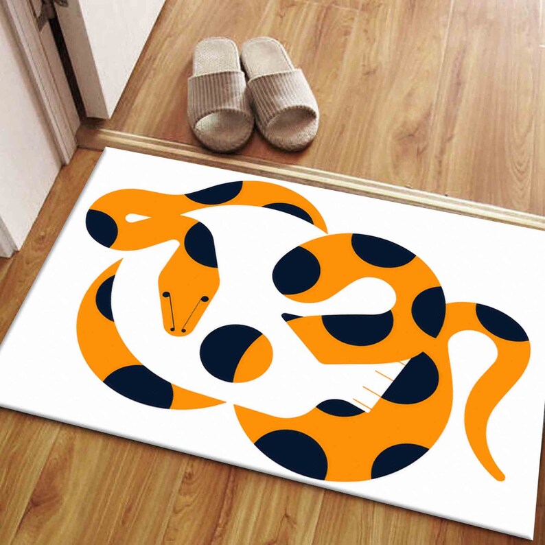 Snake Coiled Skull Rugs, Trendy Rug, Loft Rugs, Modern Rug, Gift for ...