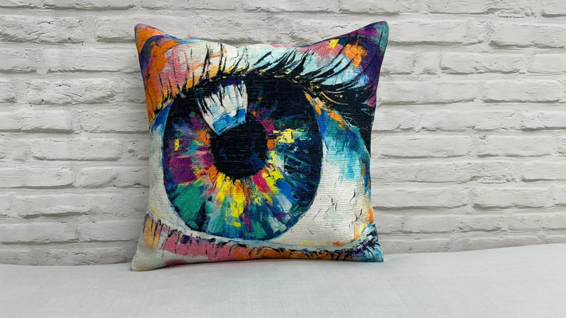 Colorful Eye Pillow Cover, Printed Pillow, Colorful Abstract Eye Pillow ...