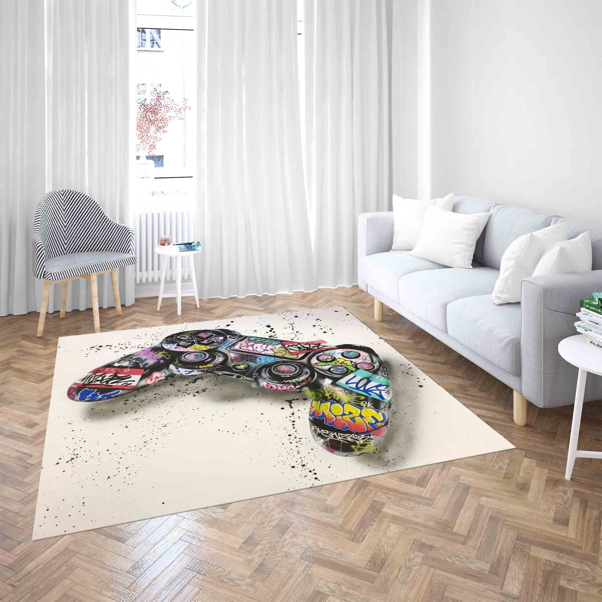 Graffiti Game Console Rugs Play Room Rugs Game Room Rugs - Etsy