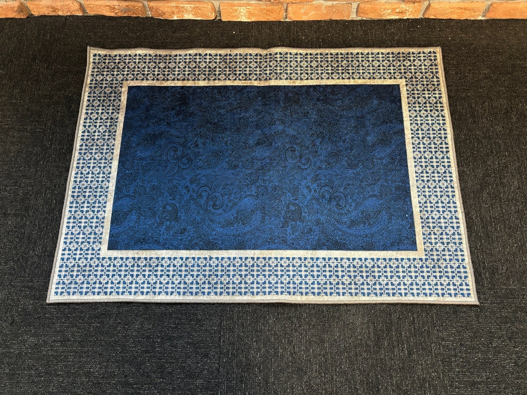 Navy Blue Rugs, Blue Rugs, Geometric Pattern Rugs, Modern Rug, Accent ...