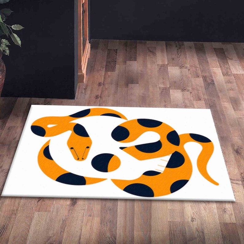 Snake Coiled Skull Rugs, Trendy Rug, Loft Rugs, Modern Rug, Gift for ...