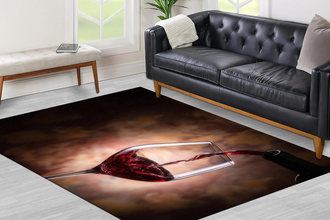 Red Wine Rugs, Bar Rugs, Pouring Wine Into a Glass Rugs, Modern Rugs ...