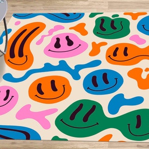 Colorful Smiley Face Rugs, Children Room Rugs, Kids Rug, Modern Rug ...