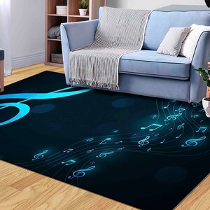 Treble Clef Rug, Girl Room Rug, Bedroom Rug, Music Room Rug, Non-slip ...