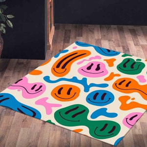 Colorful Smiley Face Rugs, Children Room Rugs, Kids Rug, Modern Rug ...