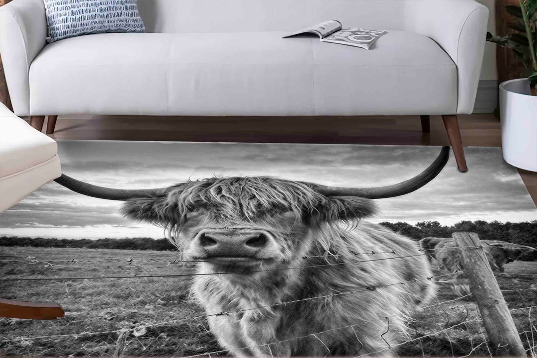 Custom Rug, Farmhouse Rug, Round Rug, Personalized Gifts, Animal Rug ...