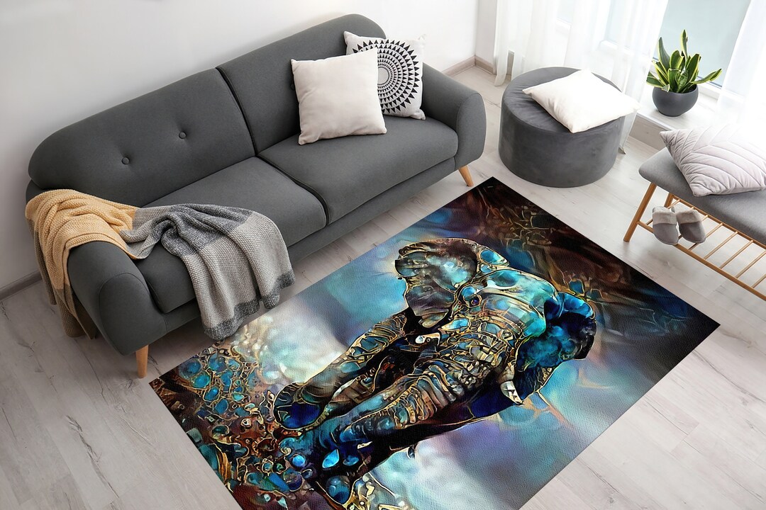 Luxury Rug, Cool Rug, Soft Rug, Gift Rug, Animal Rug, Abstract Elephant ...