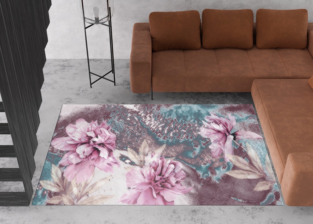 3D Printed Rug, Front Door Rug, Step Rug, Non-slip Carpet, Flower Rug ...