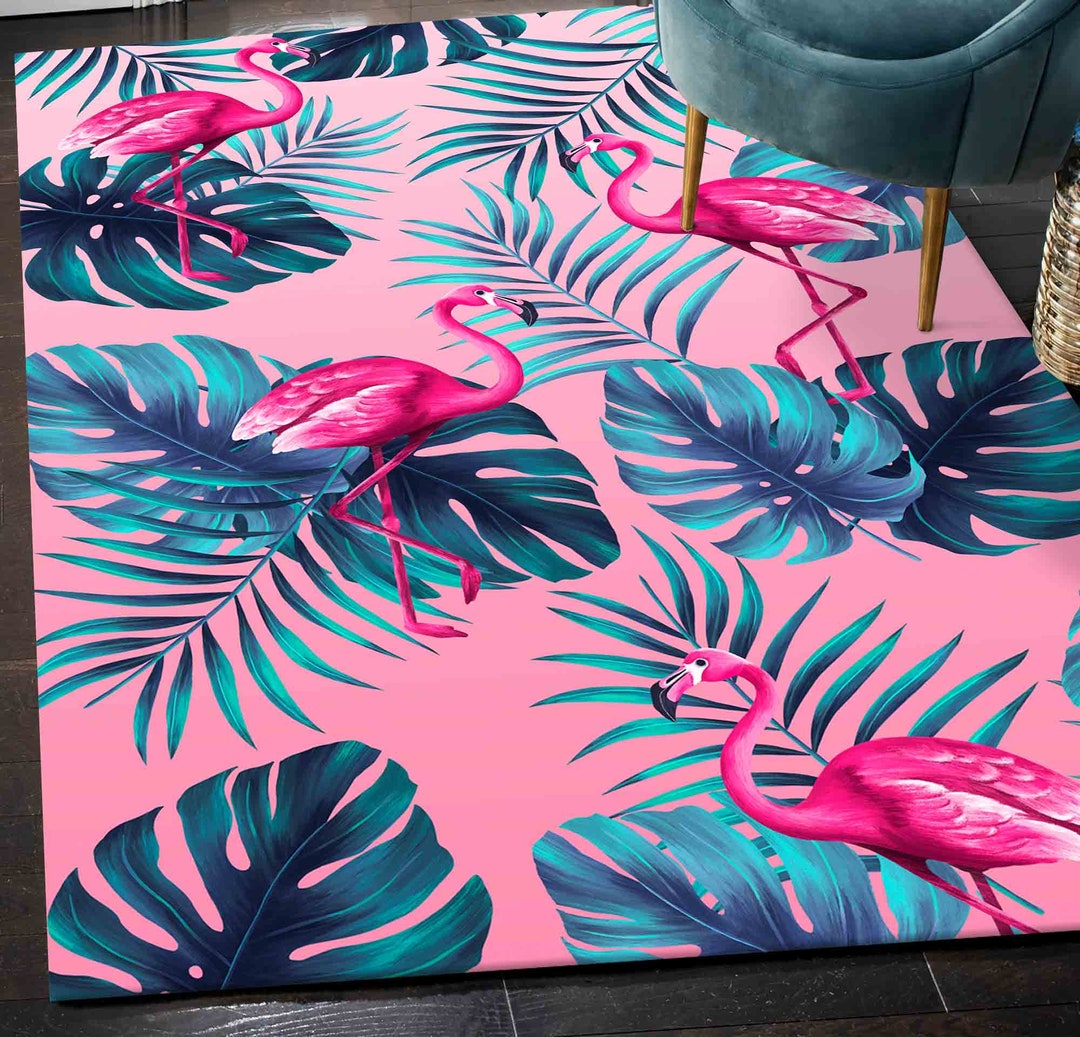 Pink Flamingo Rugs, Flamingo Rugs, Girl Room Rugs, Animal Rugs, Wedding ...