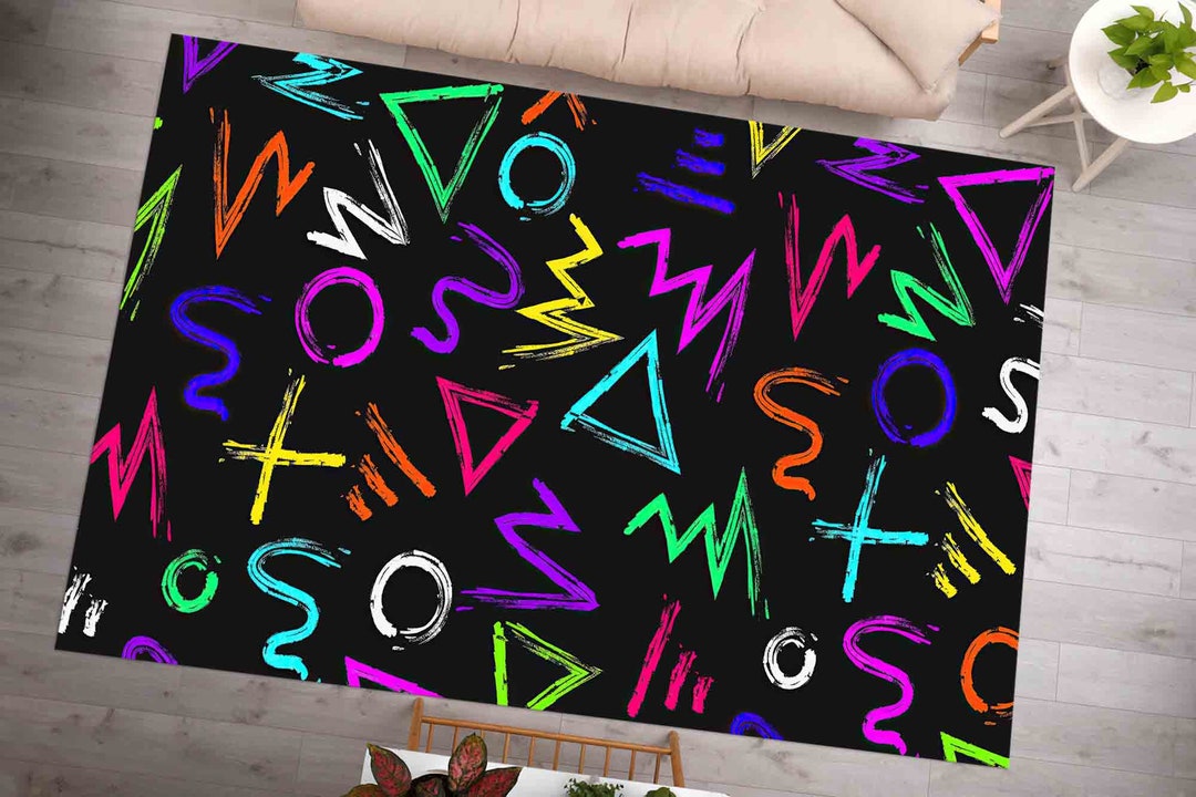 Arcade Bar Rugs, Neon Color Rug, Boy Room Rugs, Modern Rugs, Popular ...