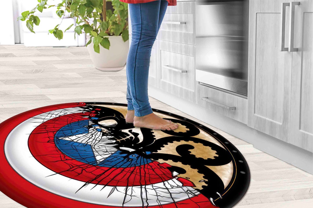 Captain America Rugs, Red Rugs, Superhero Rug, Modern Rugs, Round Rug ...