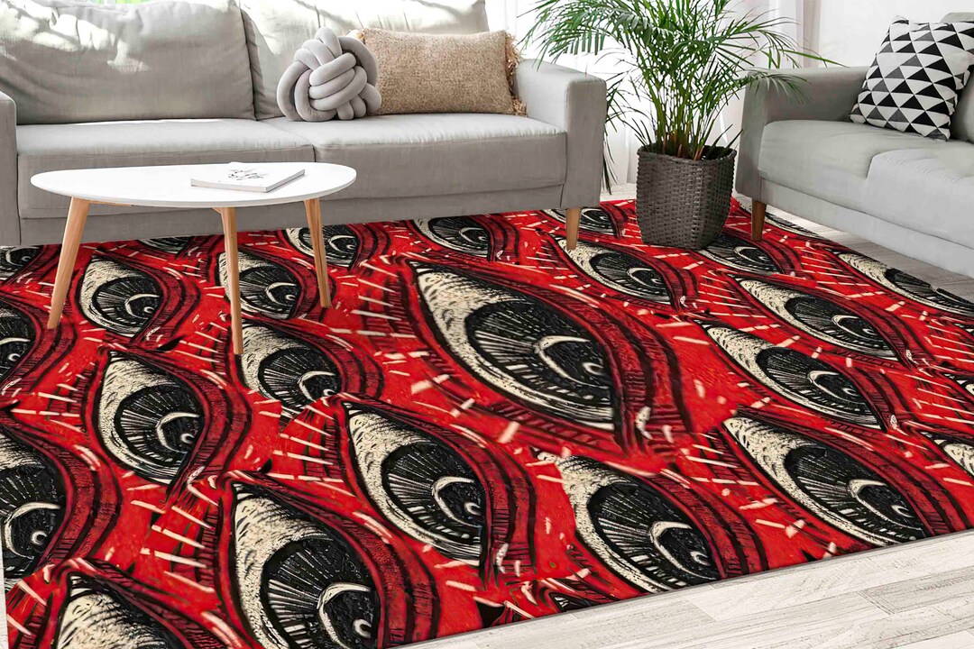 Horror Scare Eye Rug Horror Rug Trendy Rugs Modern Rug - Etsy