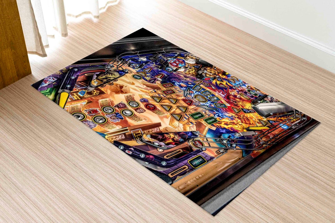 Pinball Playfield Rug, Play Room Rug, Boy Room Rug, Modern Rugs ...