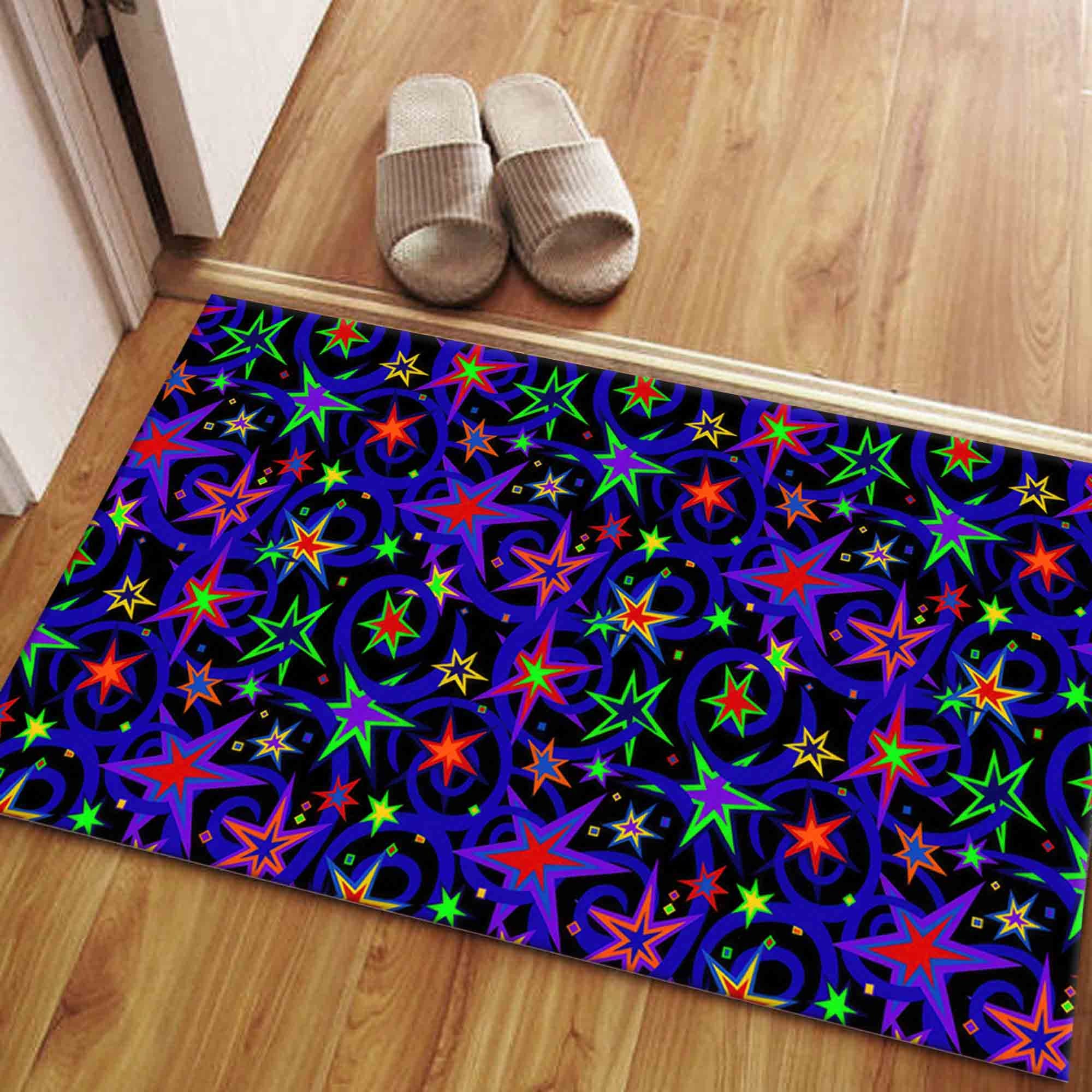 Stars Rug, Retro Rug, Play Room Rugs, Modern Rugs, Neon Rug, Wedding ...