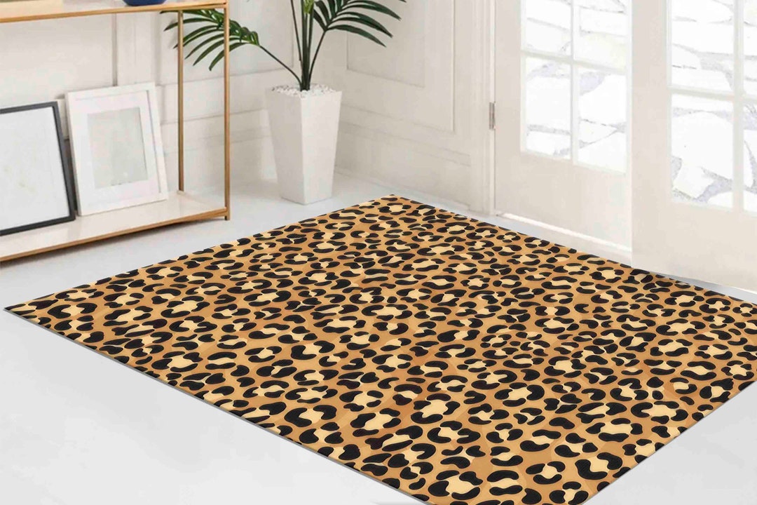 Leopard Rugs, Farmhouse Rugs, Brown Rug, Modern Rug, Cool Rug, Pattern ...