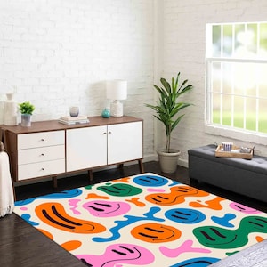 Colorful Smiley Face Rugs, Children Room Rugs, Kids Rug, Modern Rug ...