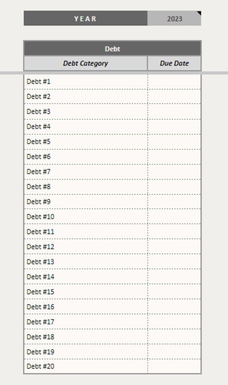 Debt Tracker With Visual Dashboard: Take Control of Your - Etsy